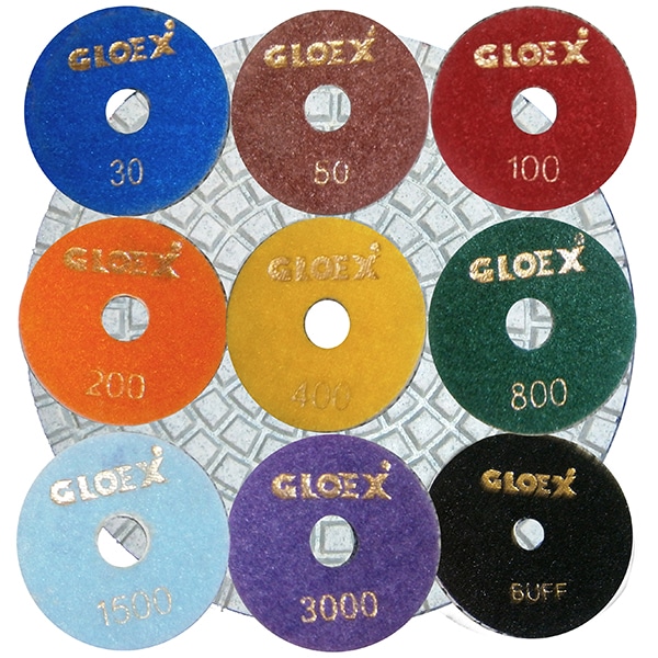 Polishing Pads from Gloex - 4" Flexible Polishing Discs